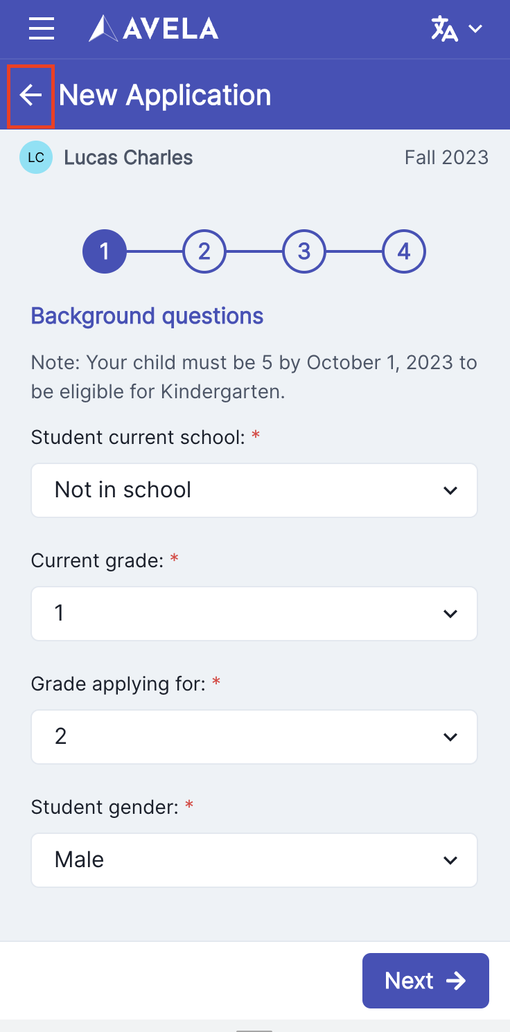 How do I switch between applications for multiple students? – Avela