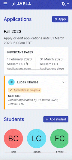 How do I delete an application in progress? – Avela