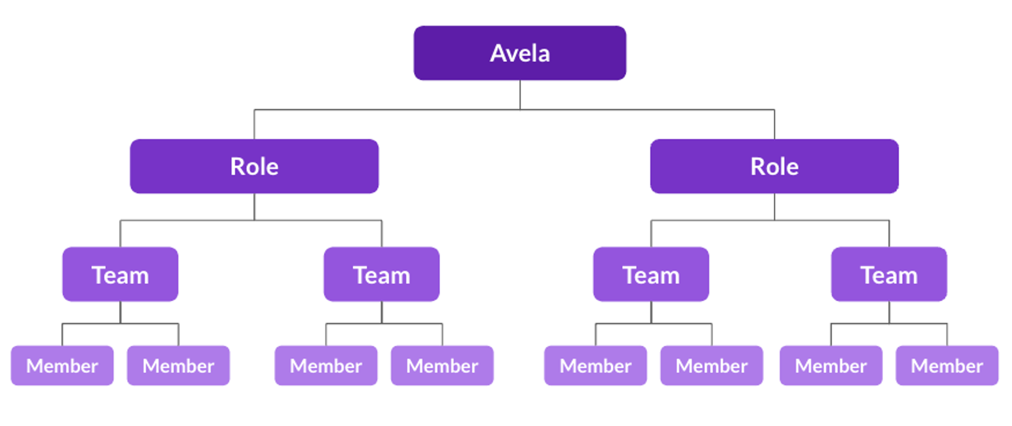 Roles, teams & members – Avela