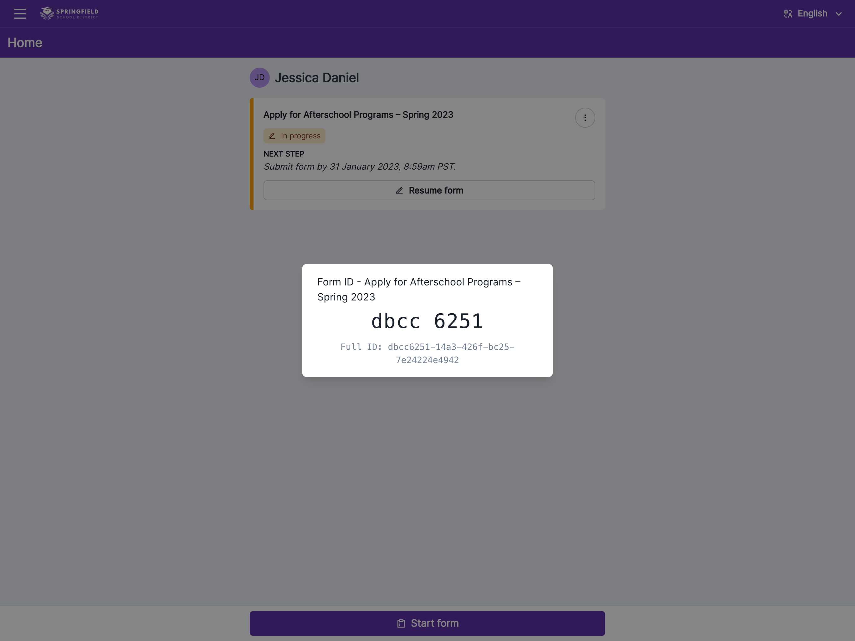 Parent View Form ID – Avela